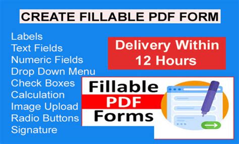 create fillable pdf form by dataentry pdf fiverr