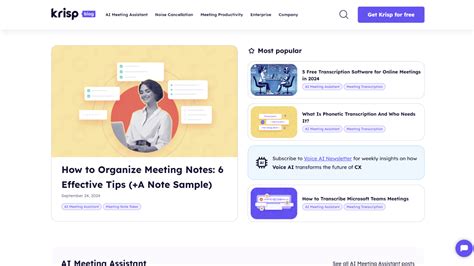 Meeting Templates Krisp Blog