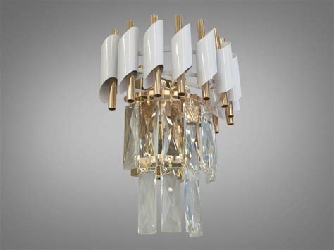 Современный хрустальный настенный светильник 201202 250wh S Gold — цена 1870 грн в каталоге Бра