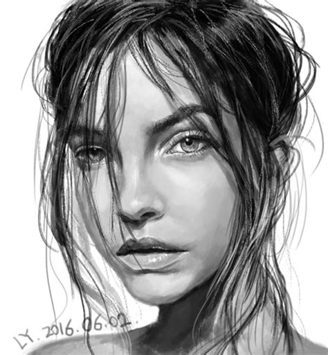 Рисунок девушки простым карандашом красивое лицо