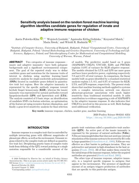 PDF Sensitivity Analysis Based On The Random Forest Machine Learning Algorithm Identifies