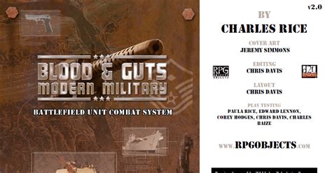Blood Guts 2 0 Battlefield Unit Combat System RPG Item RPGGeek