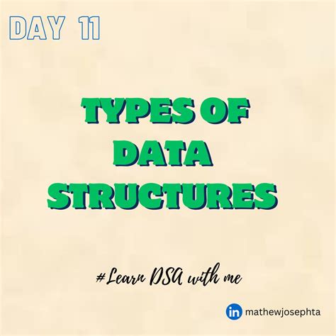 Mathew Joseph T A On Linkedin Datastructures Codingbasics 150daysofcode
