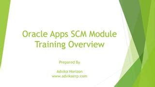 Oracle Apps SCM Functional Overview PPT