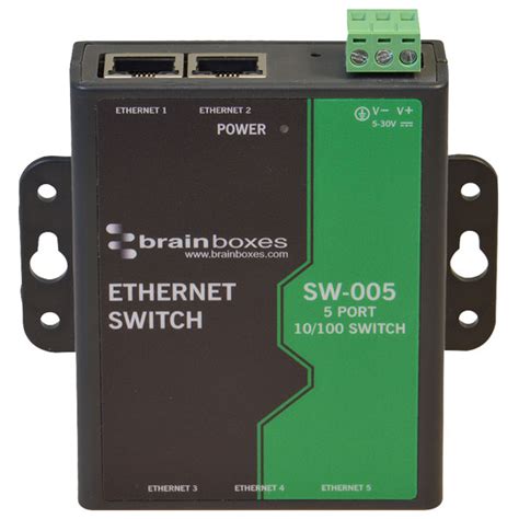 Brainboxes Sw Port Unmanaged Ethernet Switch Wall Mountable Rapid Electronics