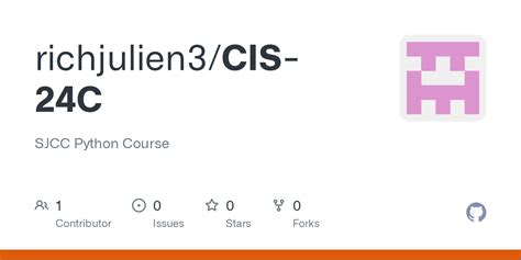 Github Richjulien3cis 24c Sjcc Python Course