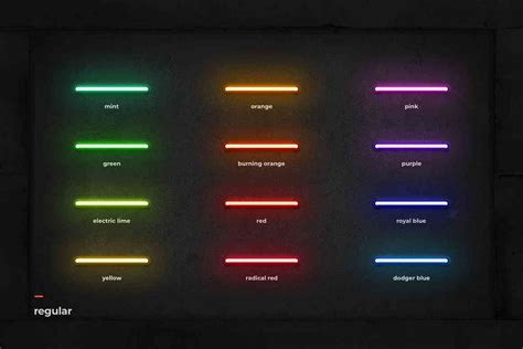 潮流复古工业风赛博朋克霓虹灯管文本样式ps设计素材套件 Neon Sign Kit 我的设计作品展示