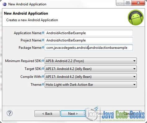 Android Actionbar Example Java Code Geeks
