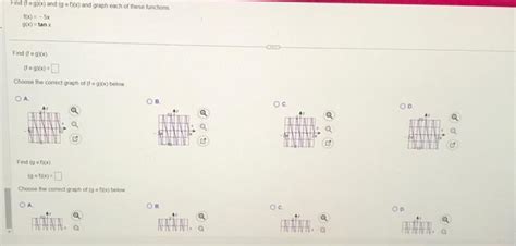 find f∘g x and g∘f x and graph each of these