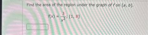 Solved Find The Area In Square Units Of The Region Under Chegg Com