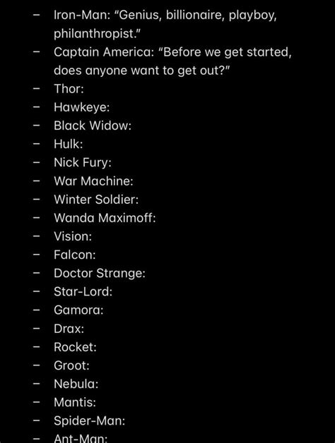 Best Quote Of Each Mcu Character— Thor Day 3 R Marvelmemes