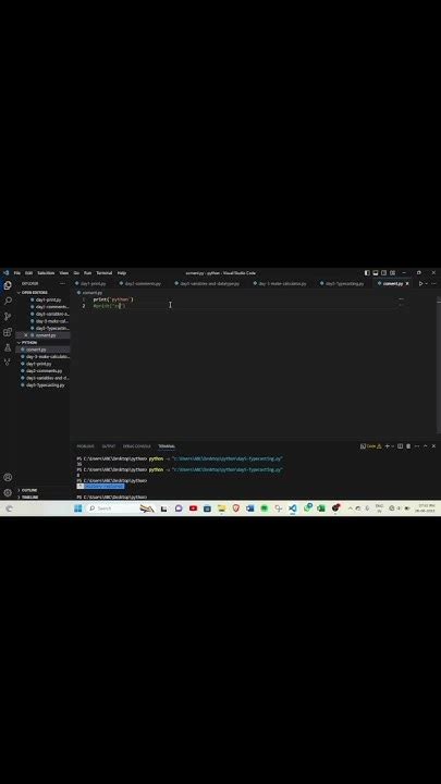 Python Comment Out Python Comments Python Python3 Shorts Short Youtube