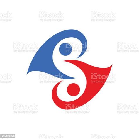 사람들이 편지 S 템플릿 디자인 벡터 상징 디자인 컨셉 창조적인 기호 아이콘 Brand Name Online Messaging