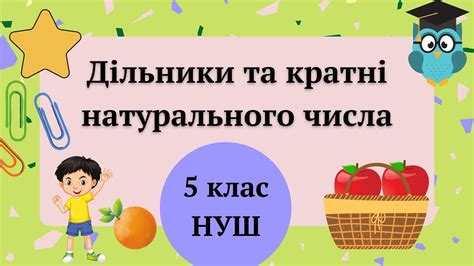 Дільники та кратні натурального числа 5 клас НУШ Youtube