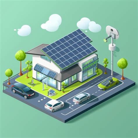 Premium Photo Home Virtual Battery Energy Storage With House