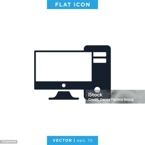 데스크톱 모니터 아이콘 벡터 스톡 일러스트 디자인 템플릿입니다 0명에 대한 스톡 벡터 아트 및 기타 이미지 0명 Cpu Lcd Istock