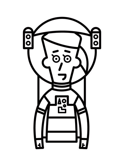 우주 비행사의 일러스트 여성 무료 일러스트 소재집 Kukukeke