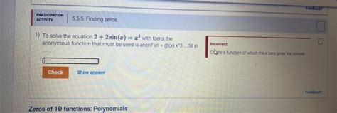 Solved Participation Activity 552 Bisection Method