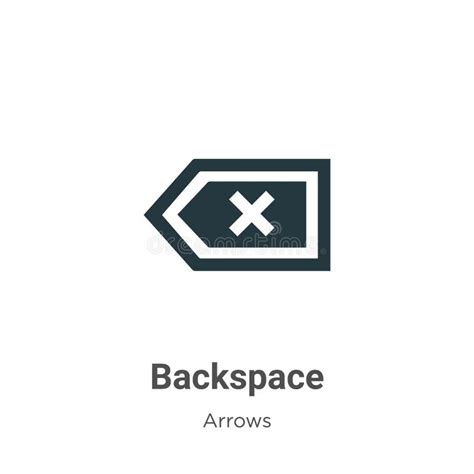 Backspace Key Vector Icon Symbol Keyboard Isolated On White Background Stock Vector