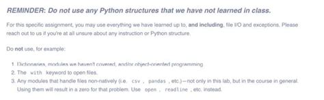 Solved Reminder Do Not Use Any Python Structures That We