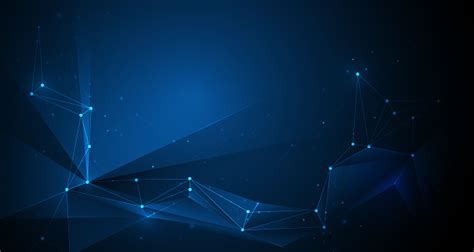 Vector Design Network Communication Technology On Dark Blue Background Futuristic Digital