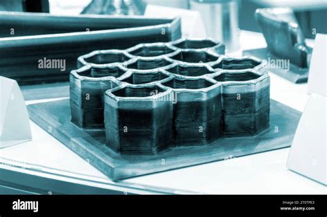 3d Printed Metal Model Close Up Model Printed On A 3d Printer Made Of Metal Three Dimensional