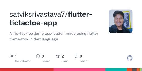 Github Satviksrivastava7flutter Tictactoe App A Tic Tac Toe Game Application Made Using