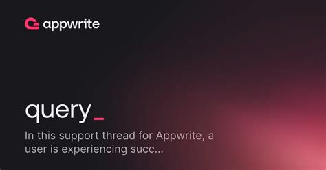Query Threads Appwrite