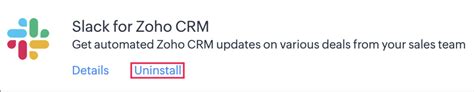 Slack Extension Integrations Online Help Zoho Crm