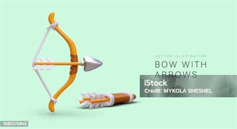 현실적인 활 화살 화살통 축제 발표 템플릿입니다 궁수의 훈련과 대회 3차원 형태에 대한 스톡 벡터 아트 및 기타 이미지 3차원 형태 양궁 만화 Istock