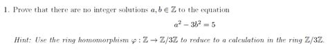 solved prove that there are no integer solutions a binz to