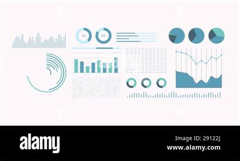 Animated Business Statistics Infographic With Blue Data Graphs And