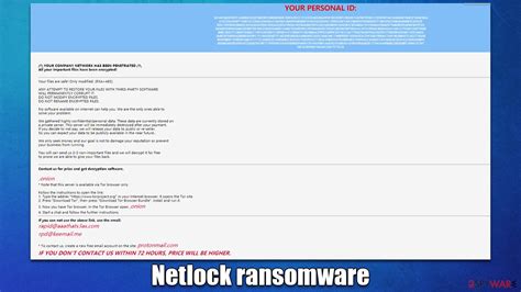 Remove Netlock Ransomware Virus Free Instructions