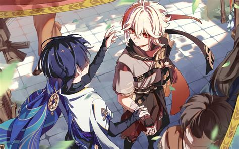 Scaramouche Kaedehara Kazuha And Wanderer Genshin Impact Drawn By Siying Danbooru