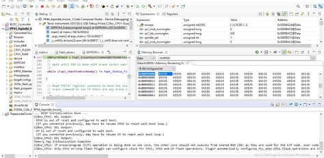 Tms320f28384d Flash Erase And Program While Debug Mode Hangs And Make