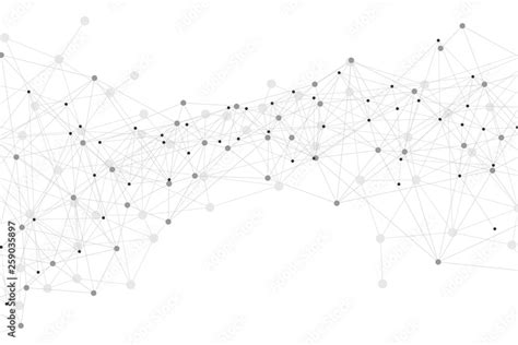 Abstract Plexus Futuristic Network Connection Technology White Background Vector Illustration