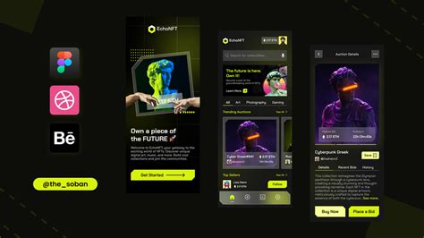 Nft Marketplace Mobile App Ui Design Free Template Ui Kit Figma