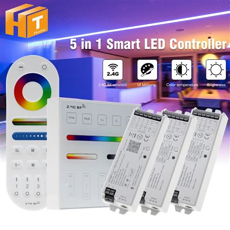 Smart LED Controller WiFi BT IN GHz RF RGB CCT Remote Controller For Full Color RGBW