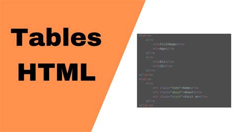 How To Create Tables HTML YouTube
