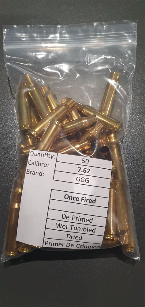 308 762x51 Once Fired Brass X 50 Pro Shoot Fire Arms And Shooting Club