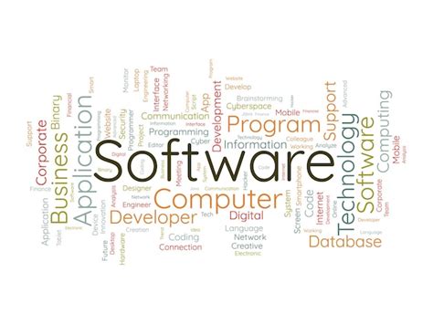 Premium Vector Word Cloud Background Concept For Software Computer Programming Development Of