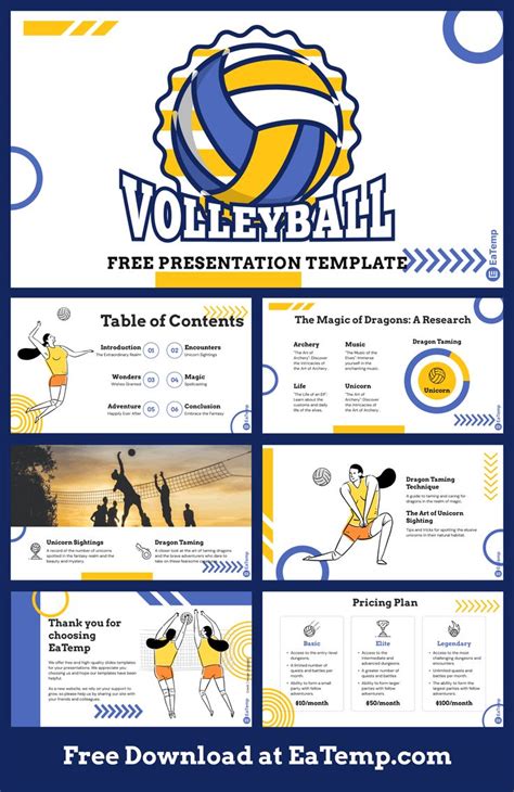 Volleyball Ppt Presentation Template Free Powerpoint Templates