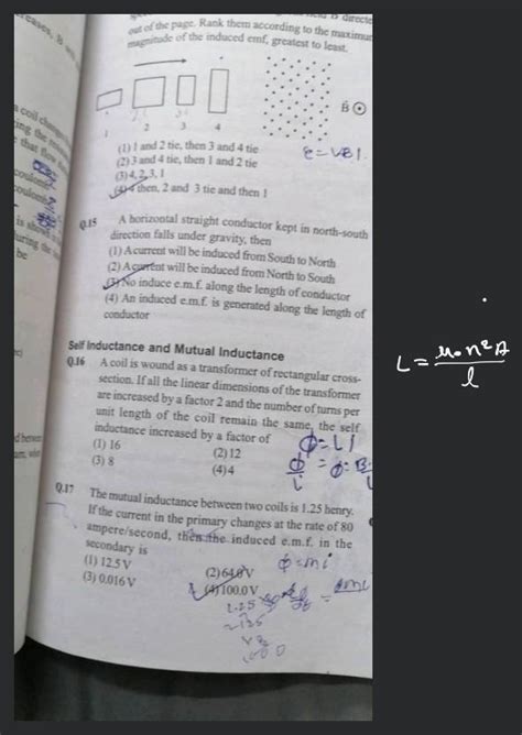 Magnitude Of The Induced Emf Greatest To Least Filo