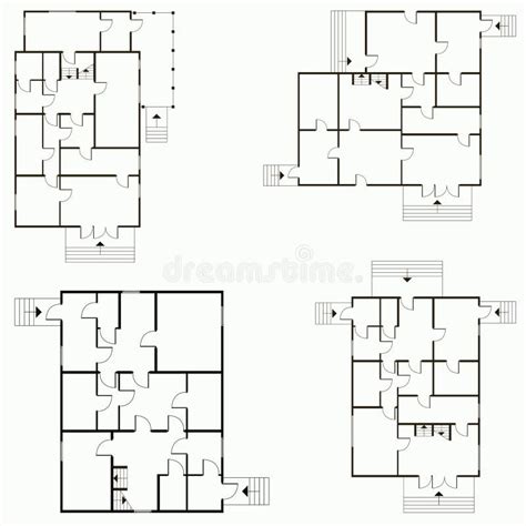 Architectural Blueprint In Top View Background Stock Illustration Illustration Of Mockup