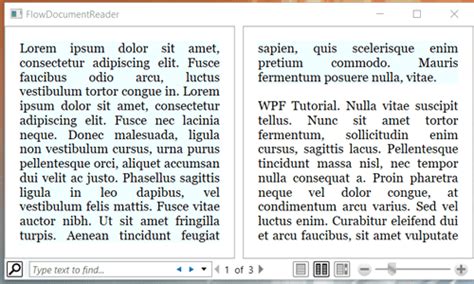 Wpf Flowdocumentreader Control