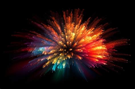 Premium Ai Image Dynamic Energy Burst With Vibrant Color And Explosive Motion Created With