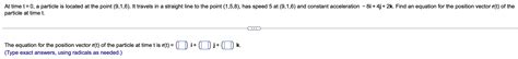 Solved Particle At Time T The Equation For The Position Chegg