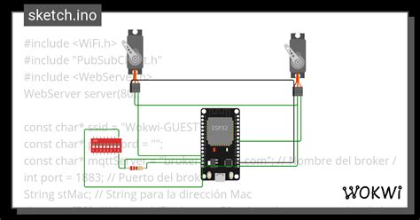 Esp32 2 Servos Con Pacagado A Distancia Wokwi Esp32 Stm32 Arduino