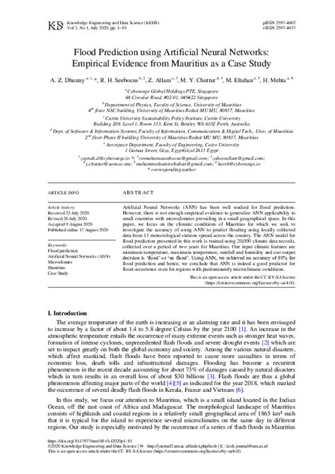 Pdf Flood Prediction Using Artificial Neural Networks Empirical
