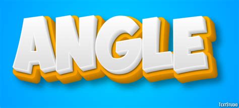 Angle Yellow White 3d Text Effect Generator